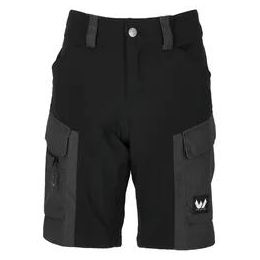 Shorts WHISTLER "Rommy", M&auml;dchen, Gr. 16, EURO-Gr&ouml;&szlig;en, schwarz (schwarz, grau), 65% Polyester, 35% Baumwolle, unifarben, Hosen Shorts, mit atmungsaktiver Funktion