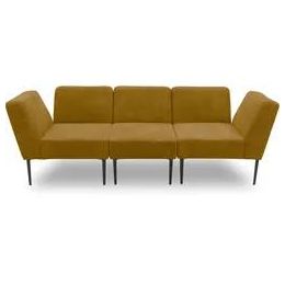Sofa-Eckelement DOMO collection "700010 Lieferzeit nur 2 Wochen, auch einzeln stellbar", gelb (curry), B:83cm H:78cm T:83cm, 100% Polyester, Polsterelemente, Modul - als Ecke oder Abschluss einsetzbar, Cord-Bezug