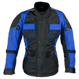 Roleff Racewear Motorradjacke ROLEFF "Kids" Gr. L, schwarz (schwarz, blau), Jacken, Kinder, L, Obermaterial: 100% Polyester. Innenfutter: 100% Polyester, geeignet f&uuml;r Kinder, mit Sicherheitsstreifen