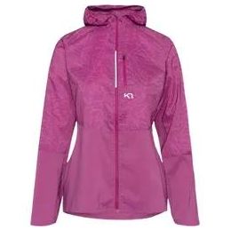 Laufjacke KARI TRAA "Vilde", Damen, Gr. L, rot, 92% Polyester, 8% Elasthan, normal, hoch geschlossener Ausschnitt, Jacken, mit wasserbest&auml;ndigem Material
