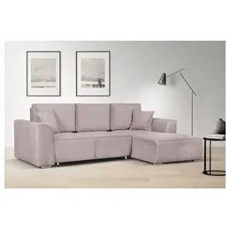 Ecksofa OTTO HOME "BEATRICE optionale Schlafsofa mit Bettkasten, B/T/H: 265/170/86 cm", lila, B:265cm H:86cm T:170cm, 100% Polyester, Sofas, Ecksofa, L-Form, wahlweise auch mit Bettfunktion und Bettkasten