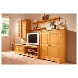 Wohnwand OTTO HOME, beige (natur gebeizt, gewachst), Kastenm&ouml;bel-Sets, Wohnwand, Set aus: 2 H&auml;ngeschr&auml;nken, Lowboard und Kommode