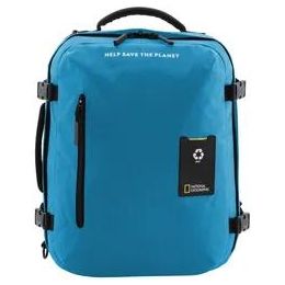 Cityrucksack National Geographic "OCEAN", Damen, Gr. B/H/T: 31cm, blau (petrol), Kunstfaser, unifarben, Rucks&auml;cke Cityrucksack, Hergestellt aus recycelten PET-Flaschen