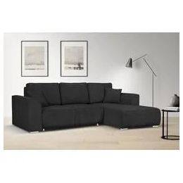 Ecksofa OTTO HOME "BEATRICE optionale Schlafsofa mit Bettkasten, B/T/H: 265/170/86 cm", grau (anthrazit), B:265cm H:86cm T:170cm, 100% Polyester, Sofas, Ecksofa, L-Form, wahlweise auch mit Bettfunktion und Bettkasten
