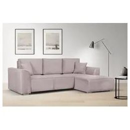 Ecksofa OTTO HOME "BEATRICE optionale Schlafsofa mit Bettkasten, B/T/H: 265/170/86 cm", lila, B:265cm H:86cm T:170cm, 100% Polyester, Sofas, Ecksofa, L-Form, wahlweise auch mit Bettfunktion und Bettkasten