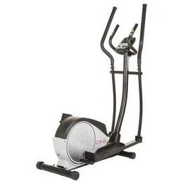 Crosstrainer-Ergometer HAMMER "CX8 BT", silber (silberfarben), CrosstrainerB:53cm H:157cm L:120cm, 130 kg max. Benutzergewicht, 16 Widerstandsstufen, B:53cm H:157cm L:120cm