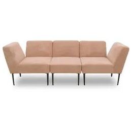 Sofa-Eckelement DOMO collection "700010 Lieferzeit nur 2 Wochen, auch einzeln stellbar", rosa (rose), B:83cm H:78cm T:83cm, 100% Polyester, Polsterelemente, Modul - als Ecke oder Abschluss einsetzbar, Cord-Bezug