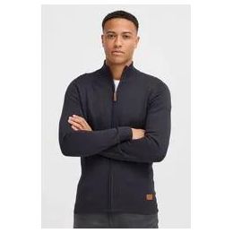 Strickjacke Blend "BHNorman", Herren, Gr. M, navy, Feinstrick, 50% Baumwolle, 50% Polyacryl, unifarben, regular fit, ohne Ausschnitt, eingesetzt Strickb&uuml;ndchen, Strickjacken Strickjacke, Bequeme Feinstrick-Jacke mit Stehkragen und elastischen B&uuml;ndchen