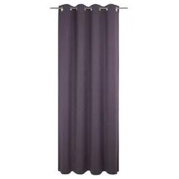 Vorhang WIRTH "Trondheim B", lila (beere), B:132cm H:375cm, Chenille, Polyacryl, Gardinen