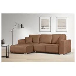 Ecksofa OTTO HOME "BEATRICE optionale Schlafsofa mit Bettkasten, B/T/H: 265/170/86 cm", gelb (curry), B:265cm H:86cm T:170cm, 100% Polyester, Sofas, Ecksofa, L-Form, wahlweise auch mit Bettfunktion und Bettkasten