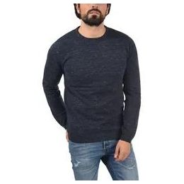 Strickpullover Blend "BHAdrian", Herren, Gr. XXL, blau (schwarz navy), Feinstrick, 100% Baumwolle, unifarben, regular fit normal, Rundhals, Pullover Strickpullover, Strickpullover aus Feinstrick
