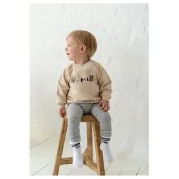 Sweatshirt Liliput "Oh Milk", M&auml;dchen, Gr. 110/116, beige, 80% Baumwolle, 20% Polyester, bedruckt, normal, Rundhals, Sweatshirts Sweatshirt, mit Rundhalsausschnitt