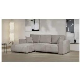 Ecksofa OTTO HOME "BEATRICE optionale Schlafsofa mit Bettkasten, B/T/H: 265/170/86 cm", grau (taupe), B:265cm H:86cm T:170cm, 100% Polyester, Sofas, Ecksofa, L-Form, wahlweise auch mit Bettfunktion und Bettkasten