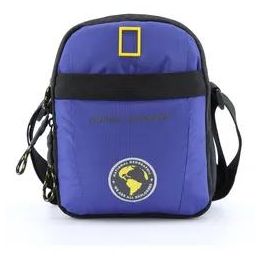 Schultertasche National Geographic "New Explorer", Damen, Gr. B/H/T: 9cm x 21cm x 16cm, blau, Nylon, Taschen Schultertasche, Ripstop