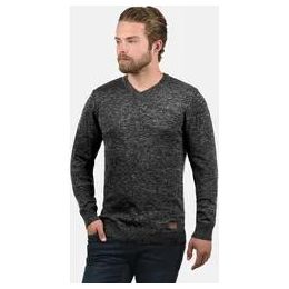 Strickpullover Blend "BHDansel", Damen, Gr. L, schwarz, Feinstrick, 50% Baumwolle, 50% Polyacryl, meliert, regular fit, V-Ausschnitt, eingesetzt, Pullover Strickpullover, Feinstrickpullover mit V-Ausschnitt