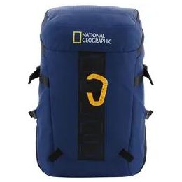 Cityrucksack National Geographic "EXPLORER III", Gr. B/H/T: 30cm, blau, Kunstfaser, Rucks&auml;cke Cityrucksack, aus recycelten PET-Flaschen