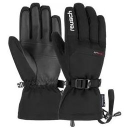 Skihandschuhe Reusch "Outset R-TEX XT", Damen, Gr. 10, schwarz-wei&szlig; (schwarz, wei&szlig;), 89% Polyester, 9% Polyurethan, 2% Elasthan, mehrfarbig, Handschuhe, mit TecFill-Kunstfaserisolierung