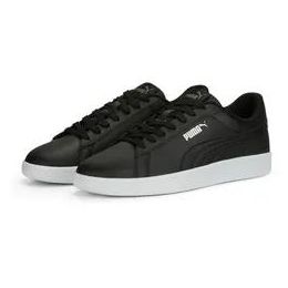 Sneaker Puma "SMASH 3.0 L", Damen, Gr. 42, schwarz (Puma schwarz, Puma schwarz, Puma wei&szlig;), Leder, unifarben, Schuhe Sneaker, mit sportlicher Optik, mit leicht profilierter Gummilaufsohle
