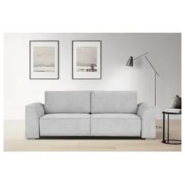 3-Sitzer Inosign "BEATRICE, B: 250 cm - wahlweise mit Bettfunktion", beige (creme), B:250cm H:92cm T:107cm, 100% Polyester, Sofas, u. Bettkasten, incl. 2 Zierkissen