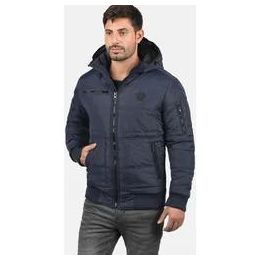 Steppjacke Blend "BHBoris", Herren, Gr. L, blau (navy teddy 1), Fleece, 65% Nylon, 35% Polyester, regular fit, ohne Ausschnitt, eingesetzt Rippb&uuml;ndchen, Jacken Steppjacke, Winterjacke mit abnehmbarer Kapuze und Teddyfutter