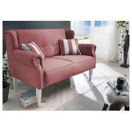 K&uuml;chensofa Home Affaire "Moro", rot, B:170cm H:99cm T:73cm, 60% Polyester, 40% Baumwolle, Sofas, inkl. 2 Stk. Zierkissen gestreift, verschiedenen Stoffe und Farben