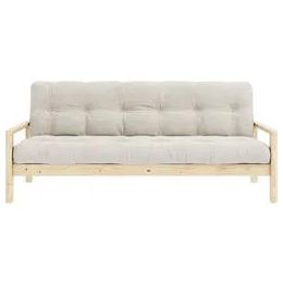 Schlafsofa KARUP DESIGN "KNOB", wei&szlig; (ivory), B:205cm H:79cm T:95cm, Matratzenmaterialzusammensetzung: Futonmatratze mit Knopfheftung, H&ouml;he 14 cm, aus recyceleten Mischfasern mit einem Kern aus 4 cm Schaumstoff. Matratzenf&uuml;llung: Baumwoll-Mix-F&uuml;llung 90-95% Baumwolle und 5-10% Polyester. Bezug: 100% Polyester, Sofas, Schlafsofa, mit Futonmatratze, verschiedene Farben, FSC-zertifiziert, Kiefer