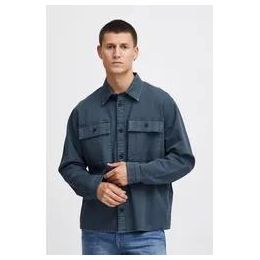 Hemdjacke Blend "BHJacket", Herren, Gr. M, blau (marineblaus), Web, 98% Baumwolle, 2% Elasthan, unifarben, oversize taillenlang, 2-Knopf-Manschette, Jacken, Stilvolle &Uuml;bergangsjacke