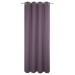 Vorhang ADAM "Uni Collection", lila (aubergine), B:142cm H:145cm, Baumwolle (Bio-Baumwolle), Gardinen, Blickdichter aus 100% Bio-Baumwolle