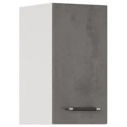 H&auml;ngeschrank IMPULS K&Uuml;CHEN "Prag", in drei Breiten, H&ouml;he: 57,9 cm", grau (beton, optik schiefer dunkelgrau), B:30cm H:57,9cm T:34,2cm, Dekorfolie, Holzwerkstoff, Schr&auml;nke, H&auml;ngeschrank, vormontiert, mit Dreht&uuml;r und einem verstellbaren Fachboden