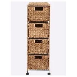 Kommode Heine HOME, beige (natur), B:27cm H:76cm T:42cm, Metall, Sideboards, Kommode
