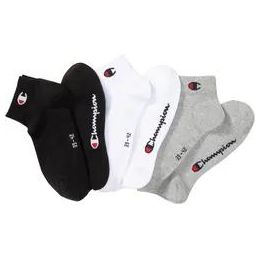 Kurzsocken Champion "6pk Quarter Socks", Herren, Gr. 35-38, grau, Obermaterial: 71% Baumwolle, 23% Polyester, 4% Polyamid, 2% Elasthan, Socken, f&uuml;r Fitnessaktivit&auml;ten, sportlicher Stil, elastisches Material