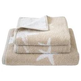Duschtuch Dyckhoff "Maritim, Starfish", beige (greige), B:70cm L:140cm, Frottier, Obermaterial: 100% Baumwolle, Handt&uuml;cher