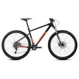 Mountainbike GHOST "Kato Advanced 27.5 AL" Gr. 36, schwarz (schwarz, orange), Fahrr&auml;der, Kinder, 36cm, 27,5 Zoll (69,85cm), f&uuml;r Damen und Herren, Kettenschaltung