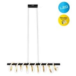 N&auml;ve N&Auml;VE LED Pendelleuchte "Belleza", schwarz (schwarz, gold), 1, 1 Stk., Leuchten, H&auml;ngeleuchte warmwei&szlig;, 3-Stufen-dimmbar, 32W, L:100cm, goldfarben, LED Pendelleuchte