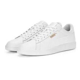 Sneaker Puma "SMASH 3.0 L", Damen, Gr. 41, wei&szlig; (Puma wei&szlig;, Puma wei&szlig;, Puma gold), Leder, unifarben, Schuhe Sneaker, mit sportlicher Optik, mit leicht profilierter Gummilaufsohle