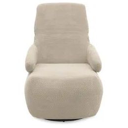 Sessel DOMO collection "700015 mit R&uuml;ckenverstellung und Drehfunktion", beige, B:68cm H:67cm T:88cm, 100% Polyester, Sessel, Sessel, wahlweise auch mit Wippfunktion, Drehsessel
