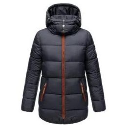 Winterjacke Navahoo "Wattew&ouml;lkchen", Damen, Gr. XS (34), blau (navy), Obermaterial: 100% Polyester. Futter: 100% Polyester. &Auml;rmelfutter: 100% Polyester. Wattierung: 100% Polyester, Basic, gerade Po-bedeckend, verstellbar elastischer Bund mit Rei&szlig;verschluss, Jacken Winterjacke, Modische Damen Steppjacke mit kontrastfarbenen Details