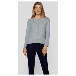Strickjacke Rabe "Strickjacke", Damen, Gr. 38, grau, 100%Kaschmir, unifarben, gerade, Strickjacken Strickjacke