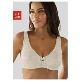 Minimizer-BH Nuance, Damen, Gr. 70, Cup E, beige (creme), Microtouch, Obermaterial: 50% Polyamid, 35% Polyester, 15% Elasthan, BHs Minimizer-BH, mit feiner, floraler Spitze und Cut-Out &ndash; auch ideal f&uuml;r gro&szlig;e Gr&ouml;&szlig;en