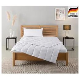 Daunenbettdecke + Kopfkissen OTTO HOME "TAMINS, Bettdecke 135x200 cm und 155x220 cm, 2-tlg.", wei&szlig;, B/L: 135cm x 200cm Anzahl Teile 1, B/L: 40cm x 80cm Anzahl Teile 1, Bezug: Baumwolle F&uuml;llung: Entendaune/-feder, leicht, Bettdecken Bezug: 100% Baumwolle. Kopfkissen Bezug: 100% Baumwolle. Bettdecken F&uuml;llung: 100% Daunen. Kopfkissen F&uuml;llung: 85% Federn, 15% Daunen, Bettwaren-Sets, Set mit Kissen 40x