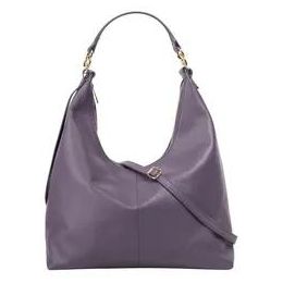 Shopper Samantha Look, Damen, Gr. B/H/T: 36cm x 40cm x 13cm onesize, lila (violett), Leder, leicht gl&auml;nzend, unifarben, Taschen Shopper, Made in Italy, Gro&szlig;e Handtasche mit Smartphonefach