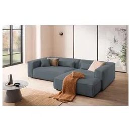 Ecksofa "PIARA XXL, Big-Sofa, Cord, Leinenoptik o. Strukturstoff, L-Form", grau (dunkelgrau), B:288cm H:66cm T:198cm, 100% Polyester, LeGer Home by Lena Gercke, Sofas, Ecksofa, wahlweise Ottomane rechts/links, Kedernaht, extra tiefe Sitzfl&auml;che