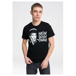 T-Shirt logoshirt "Le Gendarme de Saint-Tropez - Nein Doch Ohhh", Herren, Gr. S, schwarz, 100% Baumwolle, unifarben, normal, Rundhals, Shirts T-Shirt, mit coolem Print