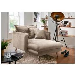 Loveseat Home Affaire "Lazio", braun (hellbraun), B:111cm H:101cm T:167cm, 100% Polyester, Sessel, moderner Sessel mit einer bequemen Polsterung, 2 Stk. Zierkissen