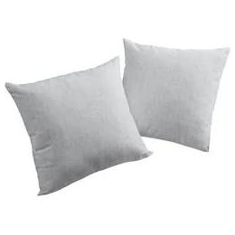 Dekokissen WIRTH "Torbole" Gr. 3, grau (grau, meliert), B:50cm L:50cm, Obermaterial: 90% Polyester, 10% Baumwolle, Dekokissen_Sitzkissen_Kissenh&uuml;llen