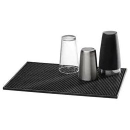 Barmatte BUDDY'S, schwarz, B:31cm H:1cm T:45cm, Kunststoff, Geschirrst&auml;nder, Bar-Accessoire, 30x15 cm, Kunststoff