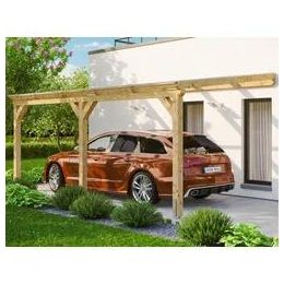 Skan Holz Anlehncarport SKANHOLZ "Vogtland", beige (natur), B/H/T: 213cm x, Carports