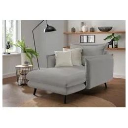 Loveseat Home Affaire "Lazio", grau (grau, blau), B:111cm H:101cm T:167cm, 90% Polyester, 5% Nylon, 5% Rayon, Sessel, moderner Sessel mit einer bequemen Polsterung, 2 Stk. Zierkissen