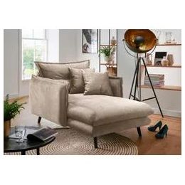 Loveseat Home Affaire "Lazio", braun (hellbraun), B:111cm H:101cm T:167cm, 100% Polyester, Sessel, moderner Sessel mit einer bequemen Polsterung, 2 Stk. Zierkissen