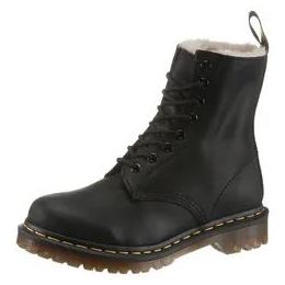 Schn&uuml;rboots Dr. Martens "1460 Serena", Damen, Gr. 39, schwarz, Leder, unifarben, Schuhe Schn&uuml;rboots, Chunky Boots, Plateau Schuh, Boots mit Warmfutterausstattung